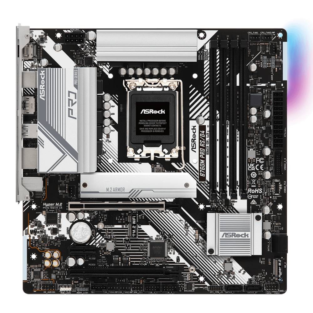 เมนบอร์ด ASRock Mainboard B760M Pro RS/D4 DDR4 LGA-1700