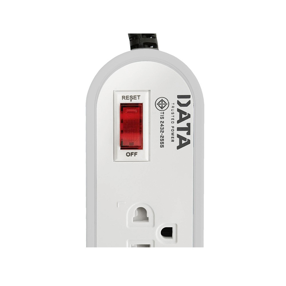 รางปลั๊กไฟ DATA TIS Plug 2 Way 1 Switch 2 USB 3M. (APUC3146 3M) White/Grey