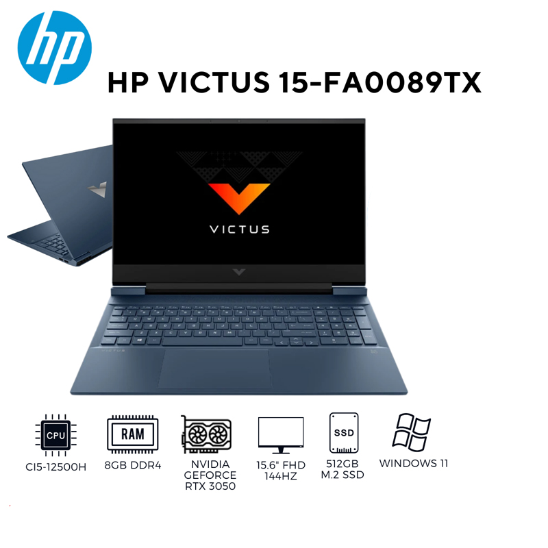 โน๊ตบุ๊คเกมมิ่ง HP Notebook VICTUS 15-fa0089TX Blue