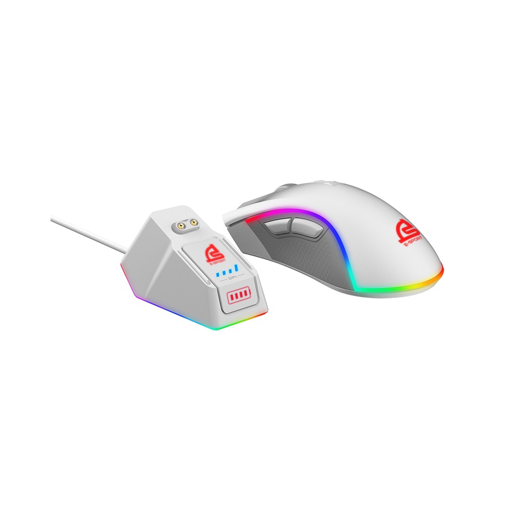 เมาส์เกมมิ่ง Signo Gaming Mouse Wireless Macro Vortex WG-900 W White