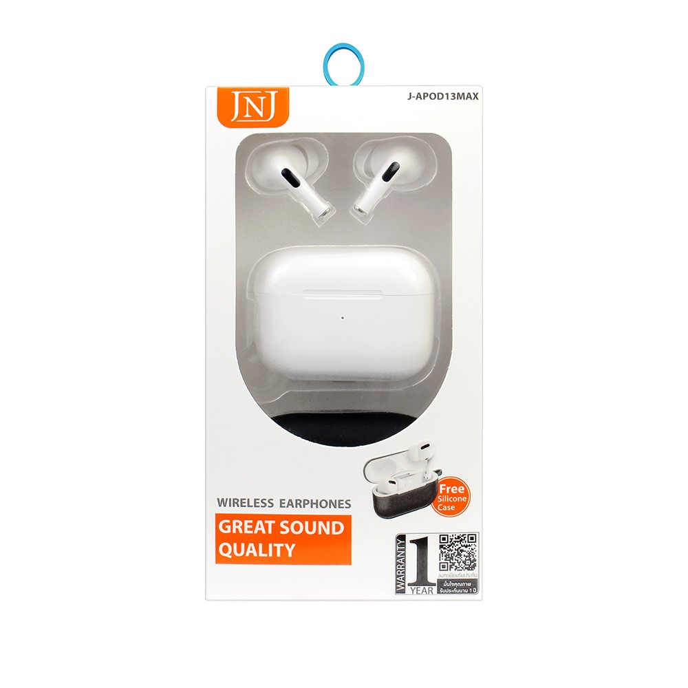 หูฟังไร้สายพร้อมเคสชาร์จ JNJ J-Apod 13 Max White