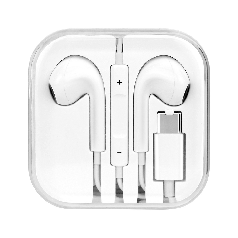 JNJ Wired Earbud Headphone Type-C J-E390 White