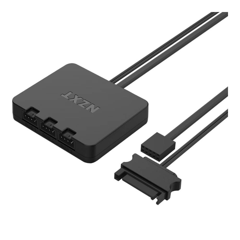 พัดลมคอม NZXT FAN F140 140mm (2x140mm) RGB DUO Black : RF-D14DF-B1