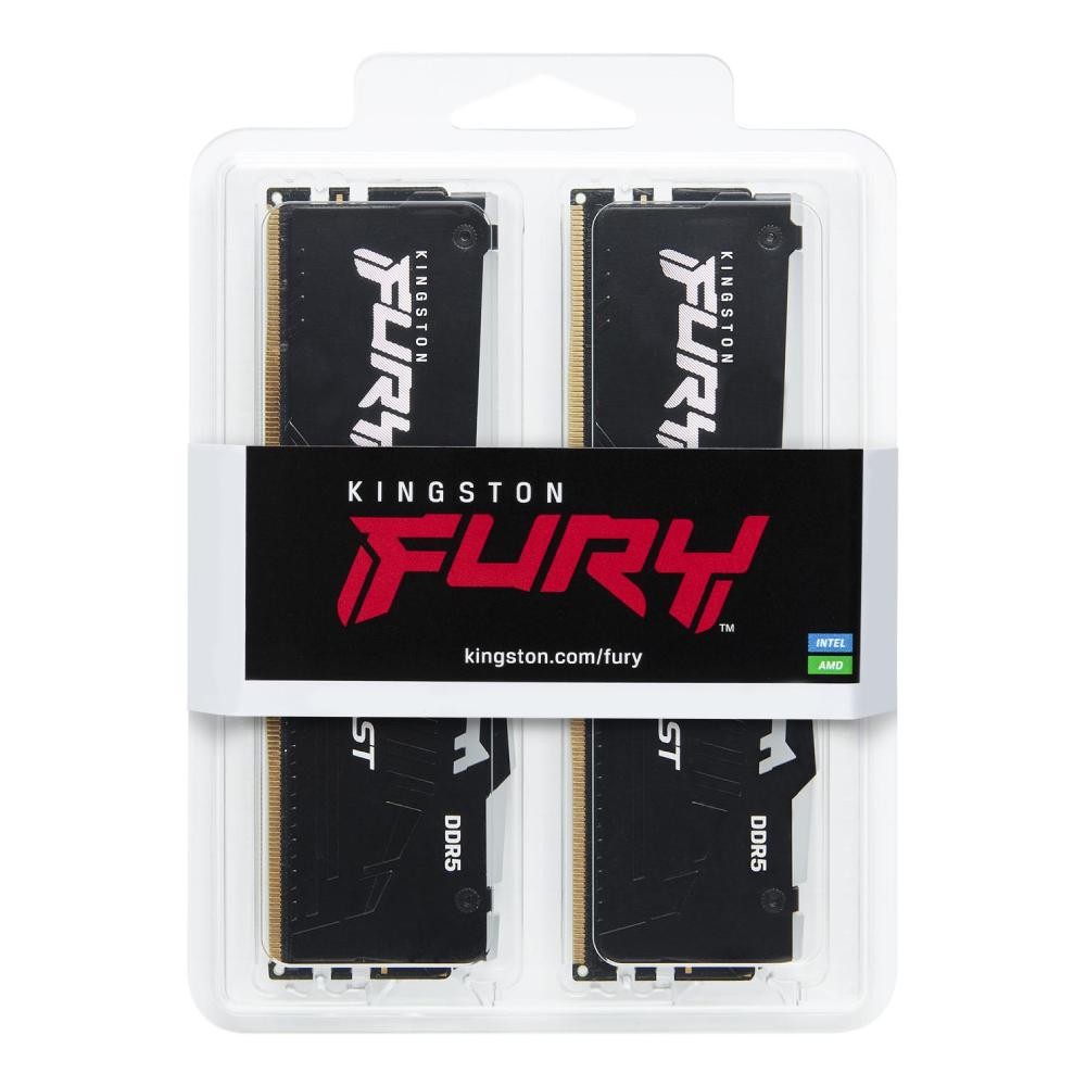 แรมพีซี Kingston Ram PC DDR5 16GB/5200MHz.CL40 (8GBx2) FURY Beast RGB ...