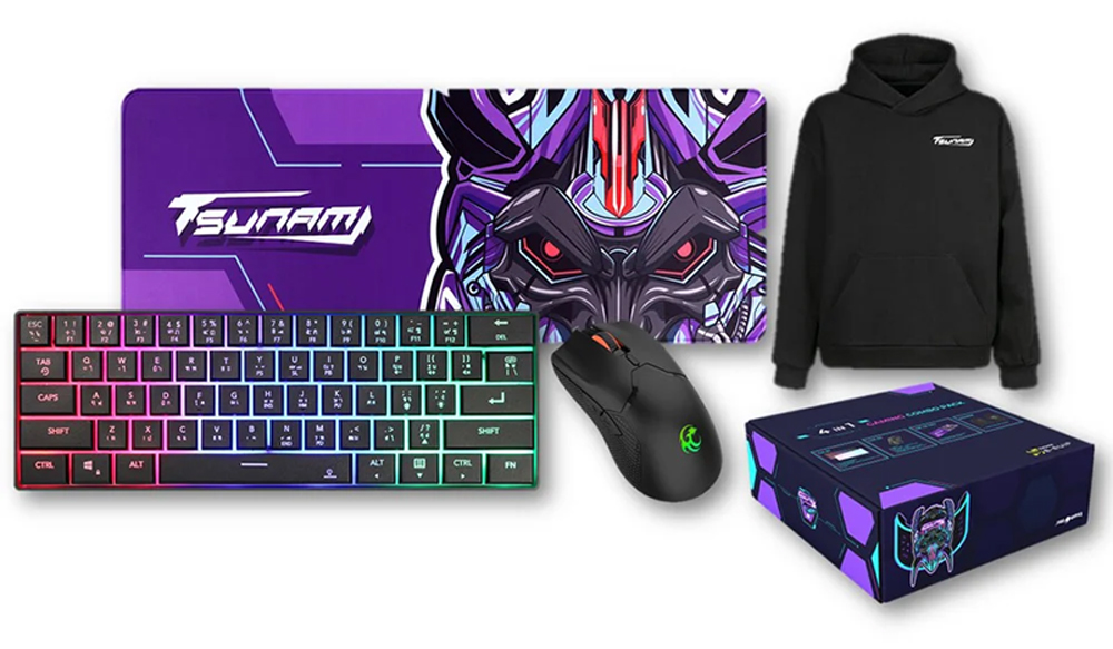 ชุดคอมโบเกมมิ่ง Tsunami Gaming Combo Pack Modern Starter 4 in 1