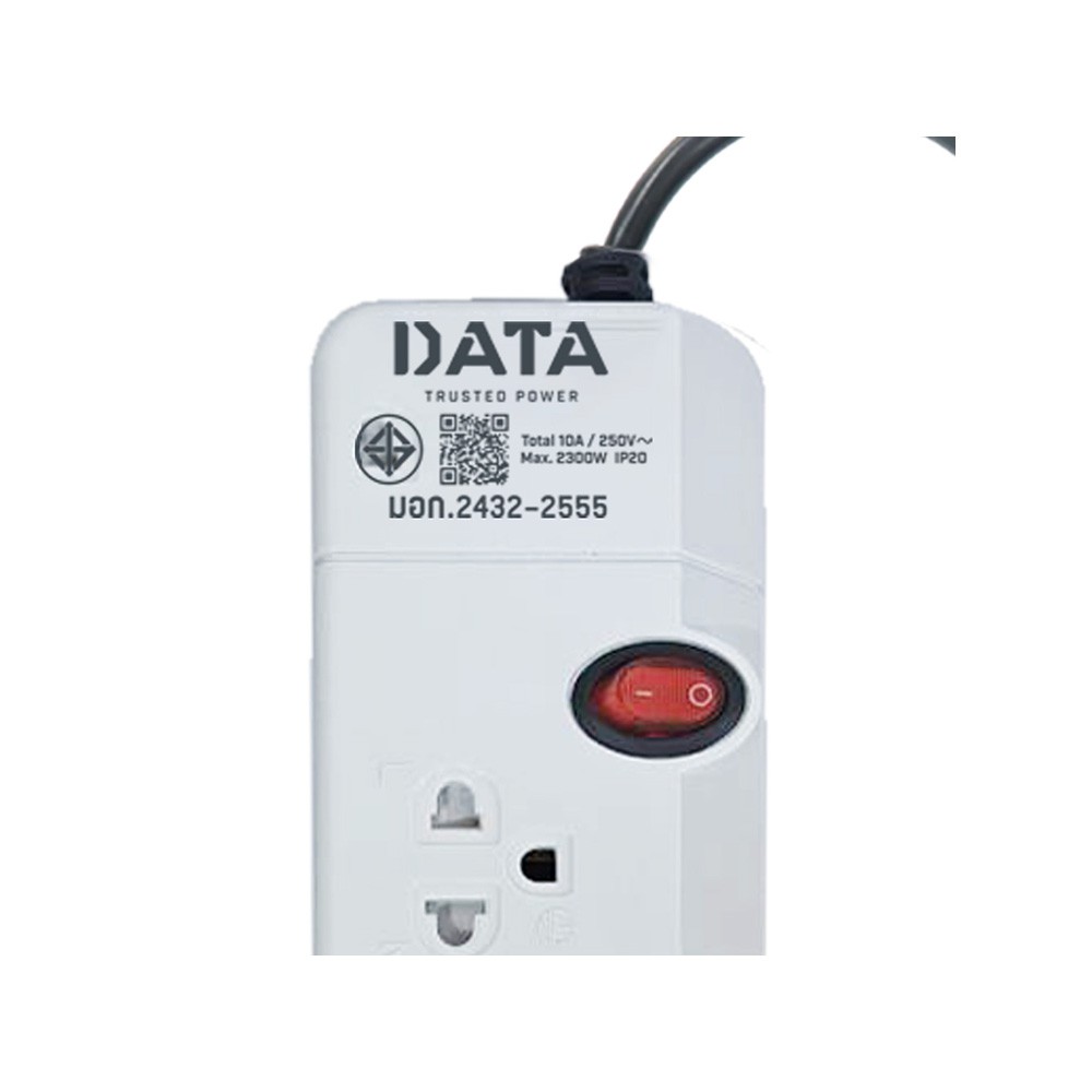 ปลั๊กไฟ DATA TIS Plug 3 Way 4 Switch 2 USB 3M. (HMWC4236 3M) White