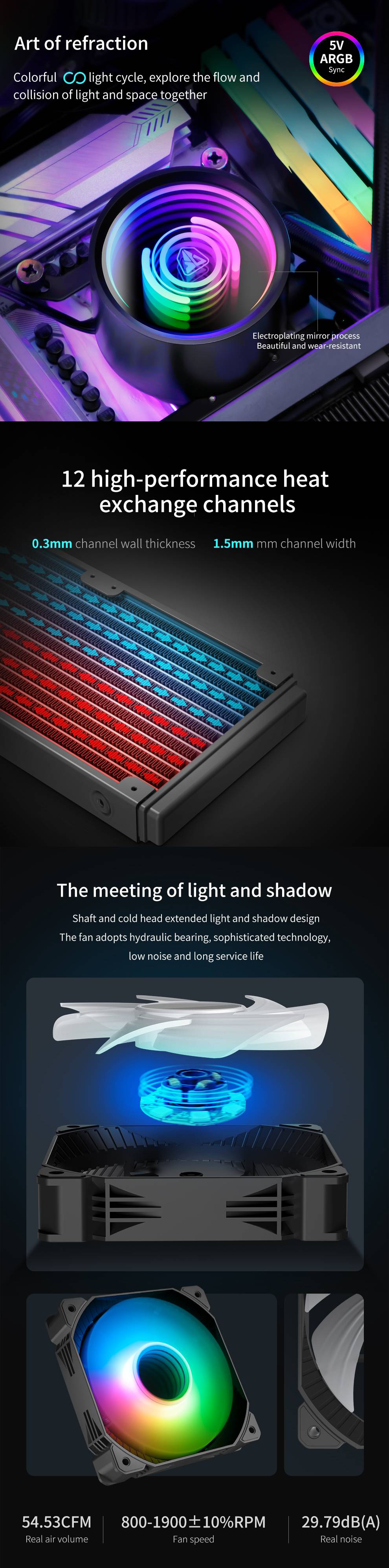 ชุดระบายความร้อนซีพียู SEGOTEP CPU Liquid Cooler Beiced II 240 ARGB - Black