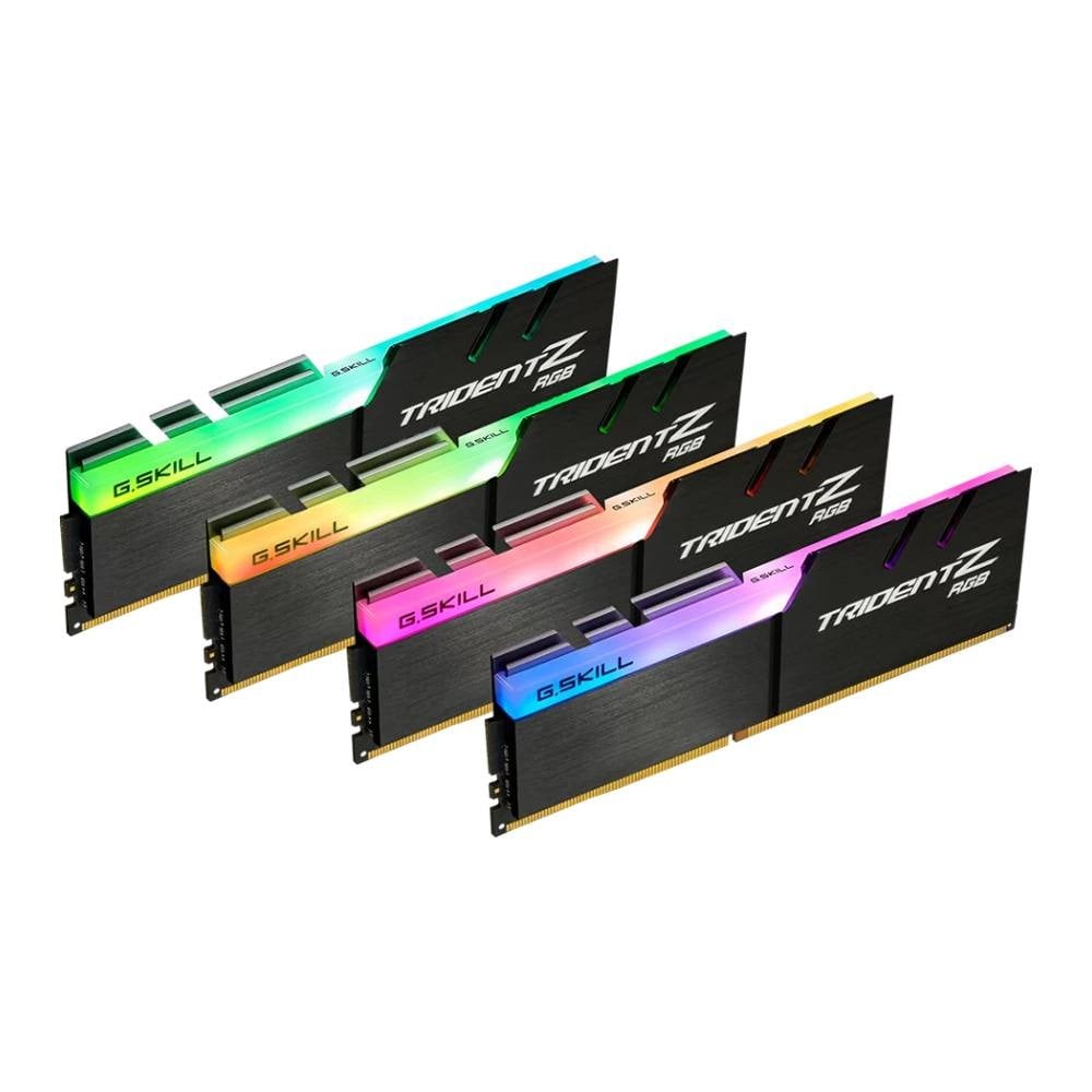 แรมพีซ๊ G.Skill Ram PC DDR4 64GB/3200MHz.CL16 (16GBx4) Trident Z RGB