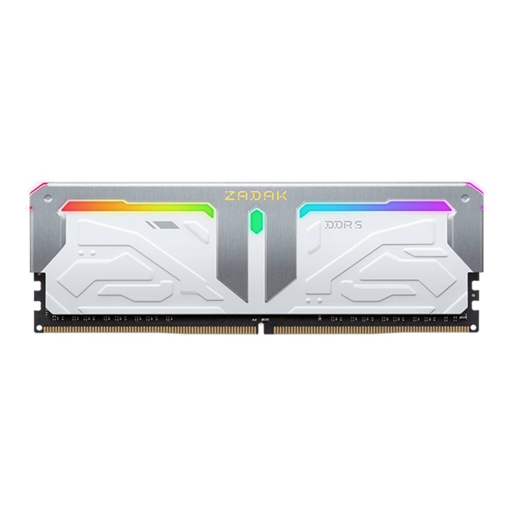 แรมพีซ๊ ZADAK Ram PC DDR5 16GB/5200MHz.CL38 (16GBx1) Spark RGB White