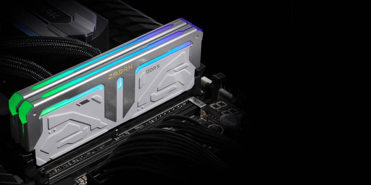 แรมพีซ๊ ZADAK Ram PC DDR5 16GB/5200MHz.CL38 (16GBx1) Spark RGB White