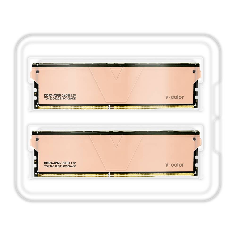 แรมพีซี v-color Ram PC DDR4 64GB/4266MHz.CL19 (32GBx2) Skywalker Plus ...