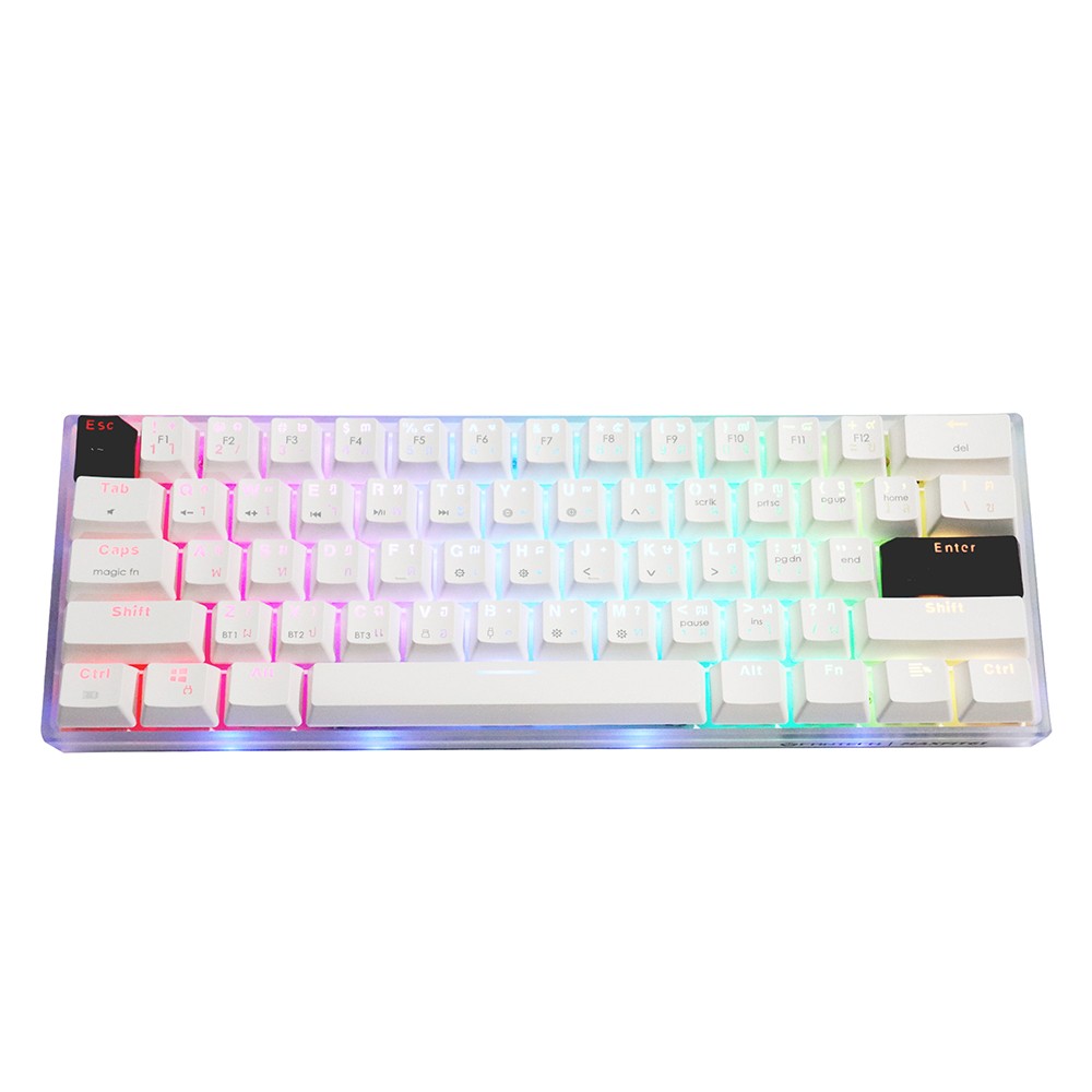 คีย์บอร์ดเกมมิ่ง Fantech Gaming Keyboard MK860 Mechanical White ...