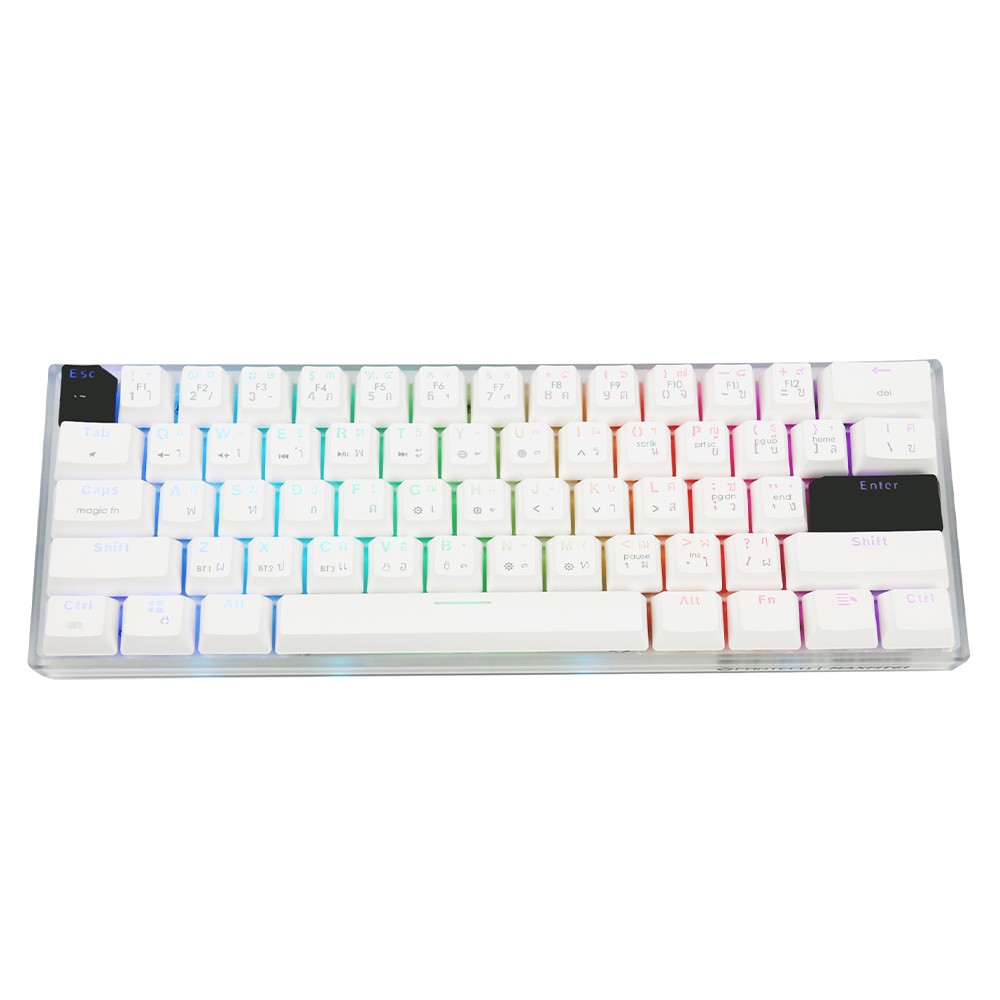 คีย์บอร์ดเกมมิ่ง Fantech Gaming Keyboard MK860 Mechanical White ...