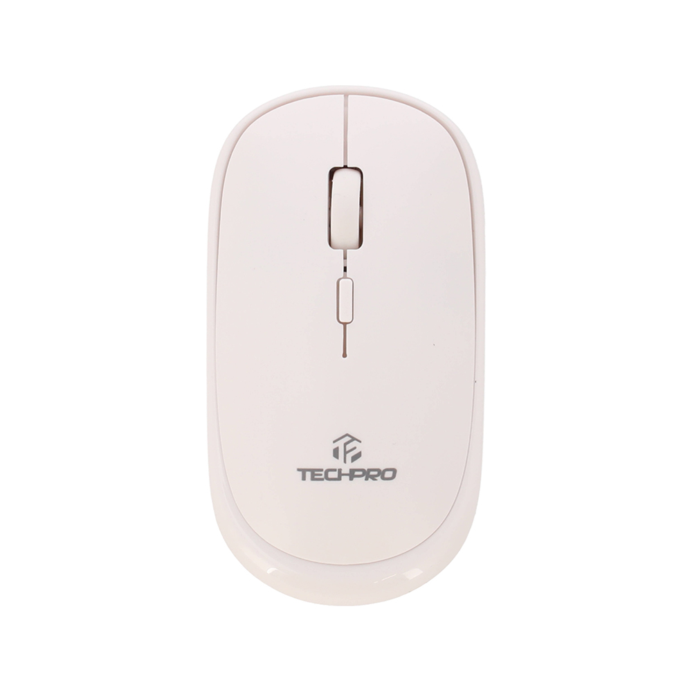 เมาส์ไร้สาย TECHPRO Wireless Mouse Slim M844 White