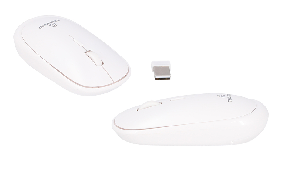 เทคโปร เมาส์ไร้สาย Wireless Mouse Slim M844 สีขาว | Makro PRO