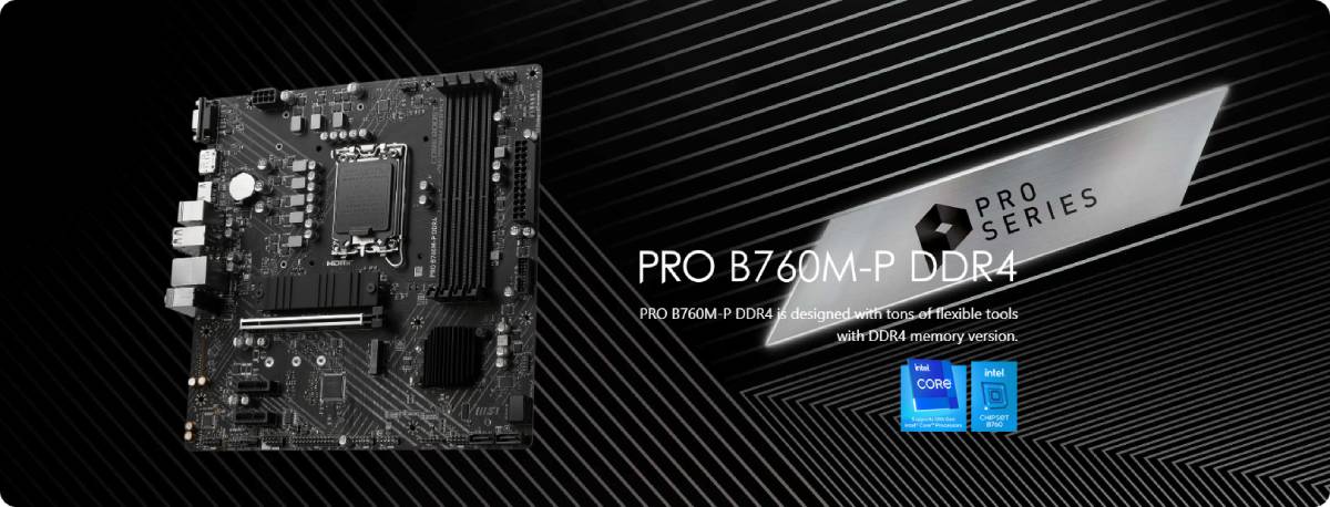 เมนบอร์ด MSI Mainboard PRO B760M-P DDR4 LGA-1700