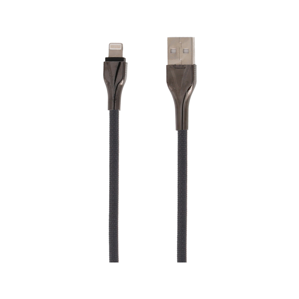 สายชาร์จไอโฟน Blue Box Lightning Cable Copper+Knitting wire 1M. 3A Gray