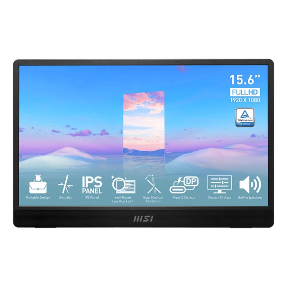 จอมอนิเตอร์ MSI MONITOR Portable PRO MP161 (IPS 60Hz USB-C) จอภาพคมชัด ...
