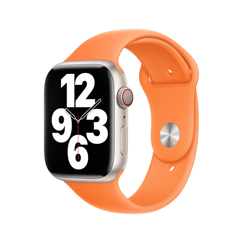 สายแอปเปิ้ลวอชแท้ Apple Watch 45mm Bright Orange Sport Band