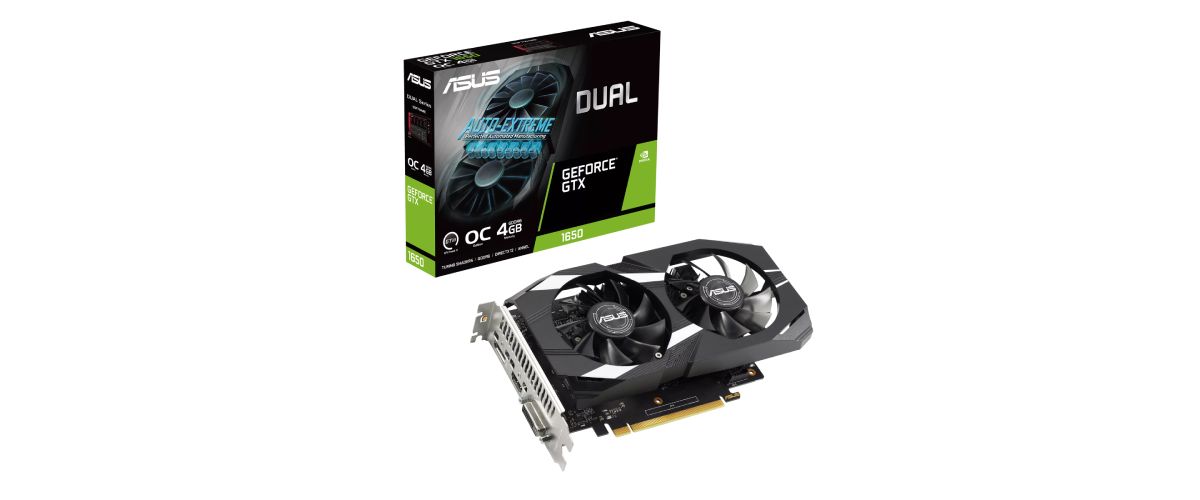 การ์ดจอ ASUS VGA DUAL-GTX1650-O4GD6-P-V2 4GB GDDR6 128-bit