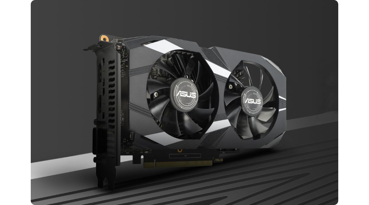 การ์ดจอ ASUS VGA DUAL-GTX1650-O4GD6-P-V2 4GB GDDR6 128-bit