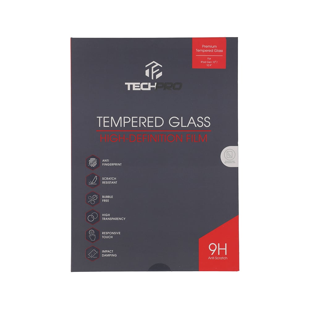 ฟิล์มกันรอย TECHPRO Tempered Glass High-Definition iPad Gen 10