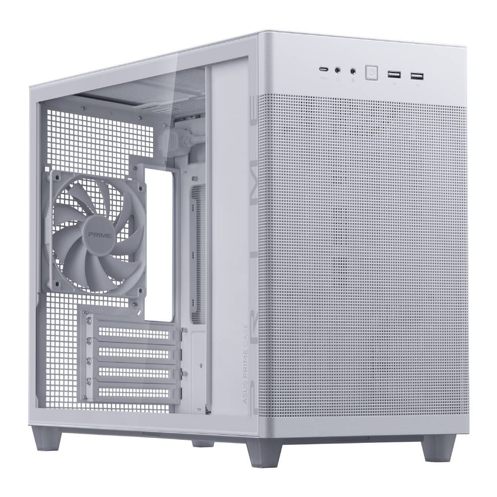 เคสคอมพิวเตอร์ Asus Computer Case Prime AP201 Tempered Glass White Edition