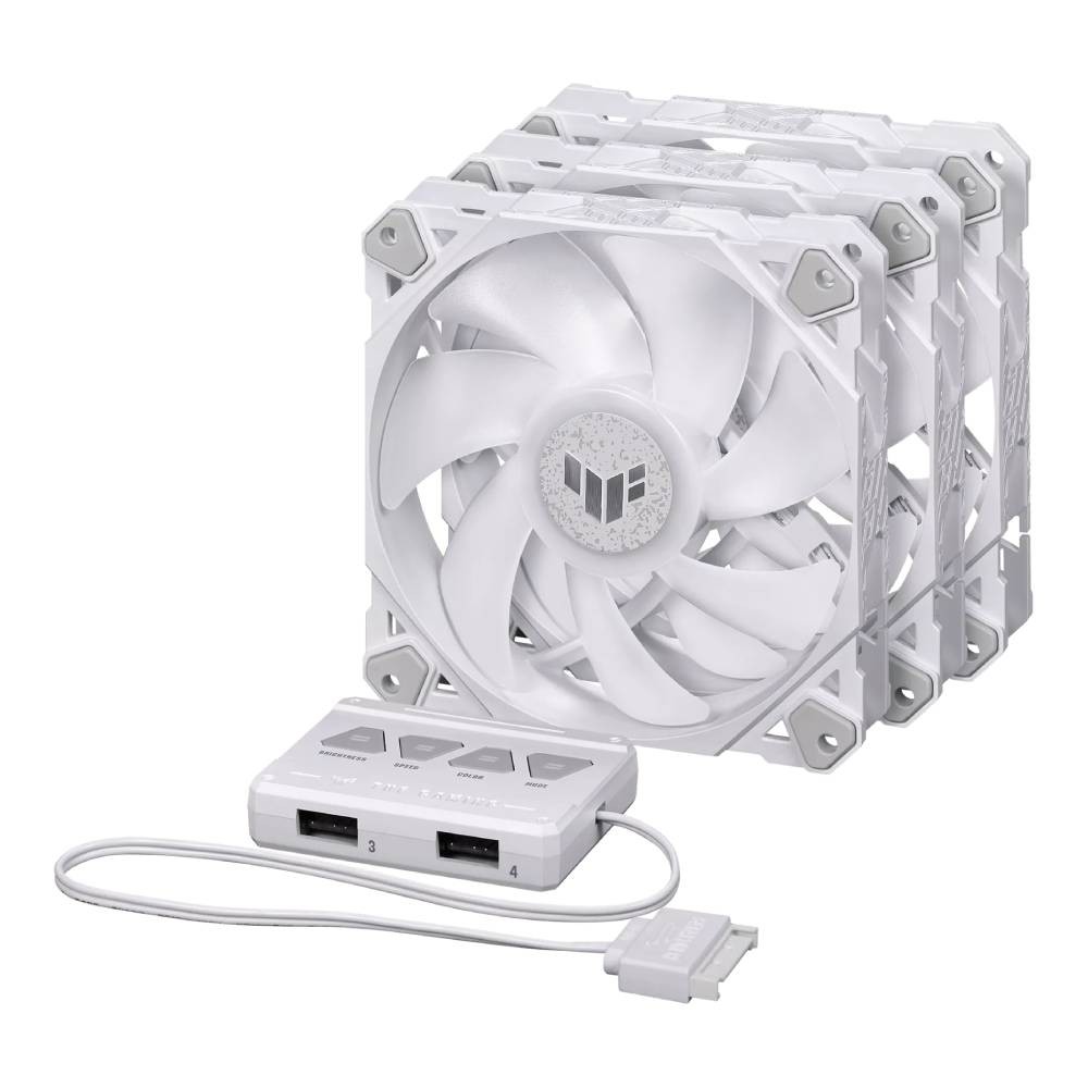 พัดลมคอม Asus Fan TUF Gaming TF120 ARGB (Triple Fan) - White Edition