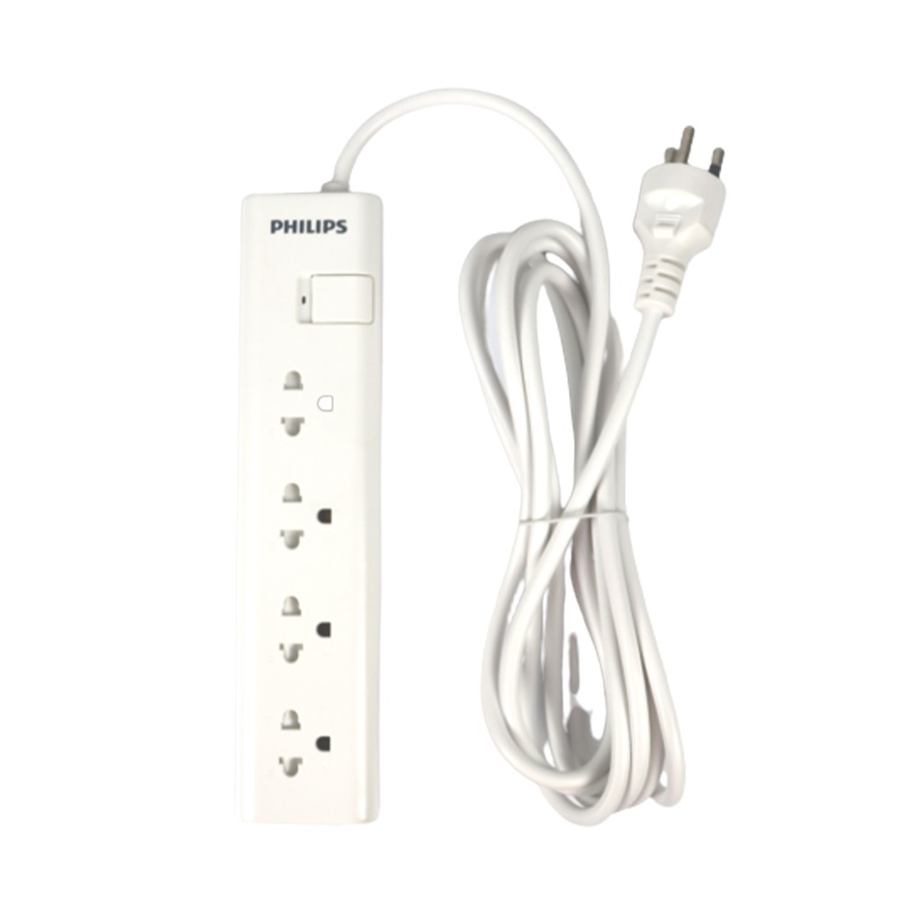 ปลั๊กไฟ Philips TIS Plug 4 Way 1 Switch 3M. (CHP2444WB/67) White