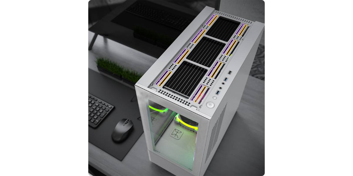 เคสคอมพิวเตอร์ Montech Computer Case SKY TWO White