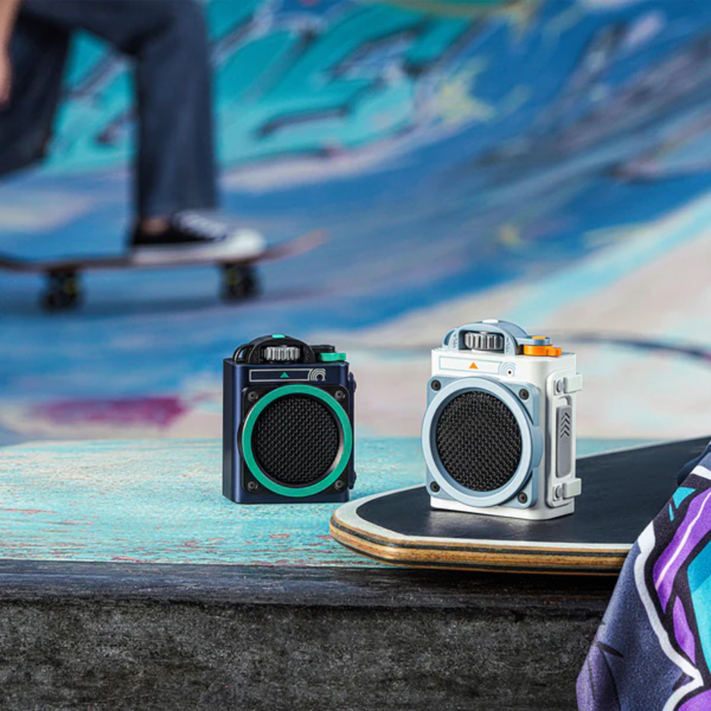 ลำโพงบลูทูธกันน้ำ พกพาง่าย Muzen Wild Go Gravel White