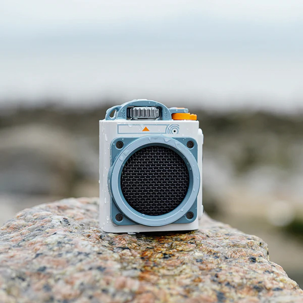 ลำโพงบลูทูธกันน้ำ พกพาง่าย Muzen Wild Go Gravel White