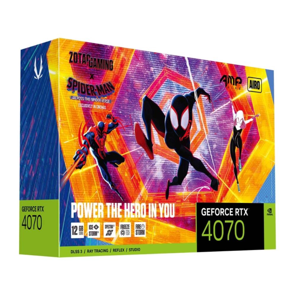การ์ดจอ ZOTAC GAMING VGA GeForce RTX 4070 AMP AIRO Spider-Man 12GB ...