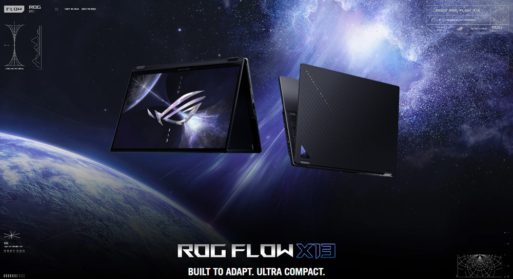 โน๊ตบุ๊คเกมมิ่ง สเปกแรง Asus ROG Flow X13 GV302XU-MU018WS Off Black