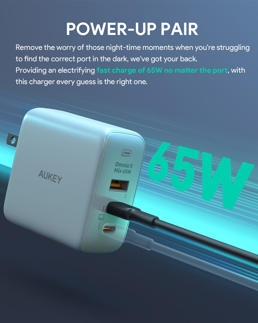 อะแดปเตอร์ AUKEY Wall USB Charger 1 USB-A / 2 USB-C (PD65W) GaN Tech White (PA-B6T WH) | Studio7 ...