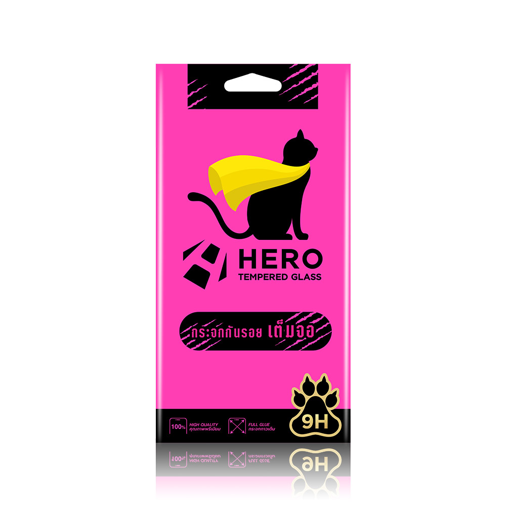 Hero Cat ฟิล์ม Tempered Glass vivo Y36/Y36 5G Full Frame Black