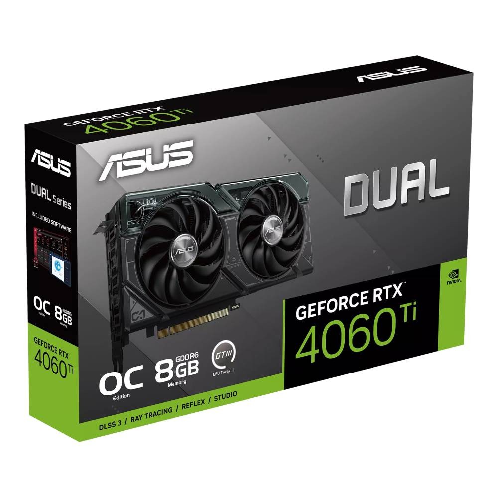 การ์ดจอ ASUS VGA DUAL-RTX4060TI-O8G GDDR6 128-bit