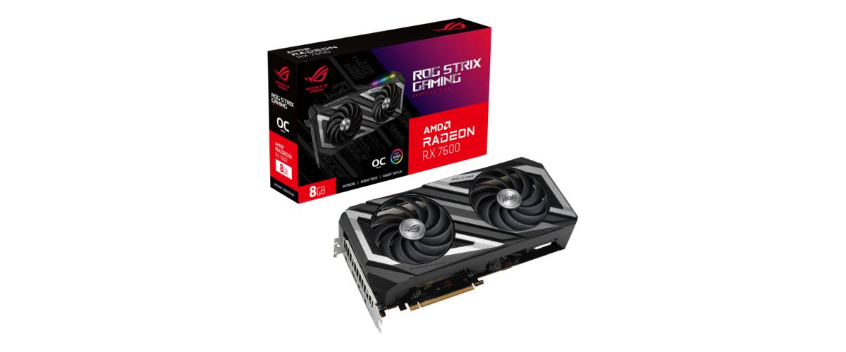 การ์ดจอ ASUS VGA ROG-STRIX-RX7600-O8G-GAMING GDDR6 128-bit