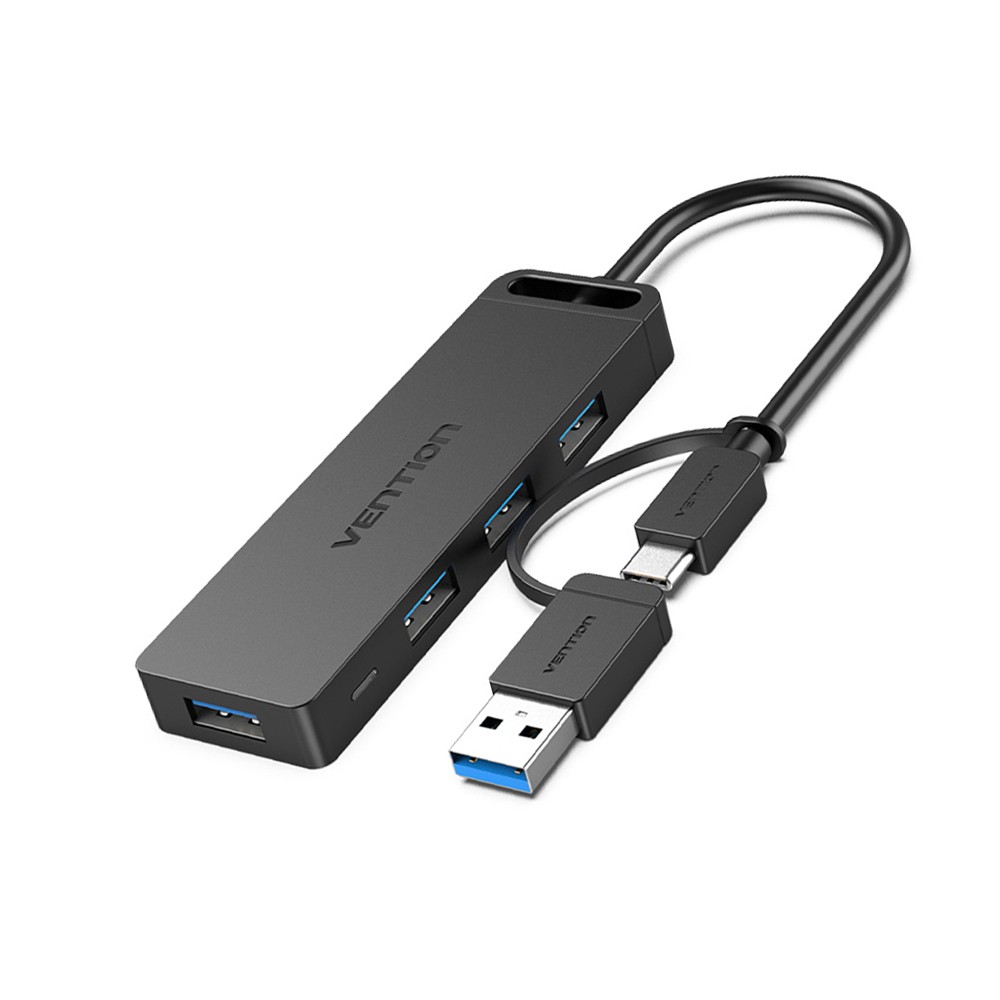 ยูเอสบีฮับ Vention Port Hub 2-in-1 Interface to 4xUSB CHTBB