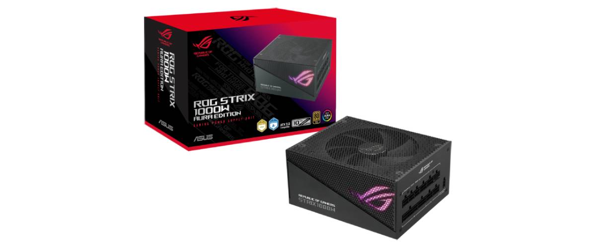 พาวเวอร์ซัพพลาย Asus Power Supply ROG-STRIX-1000G Aura-Gaming - 10 Years