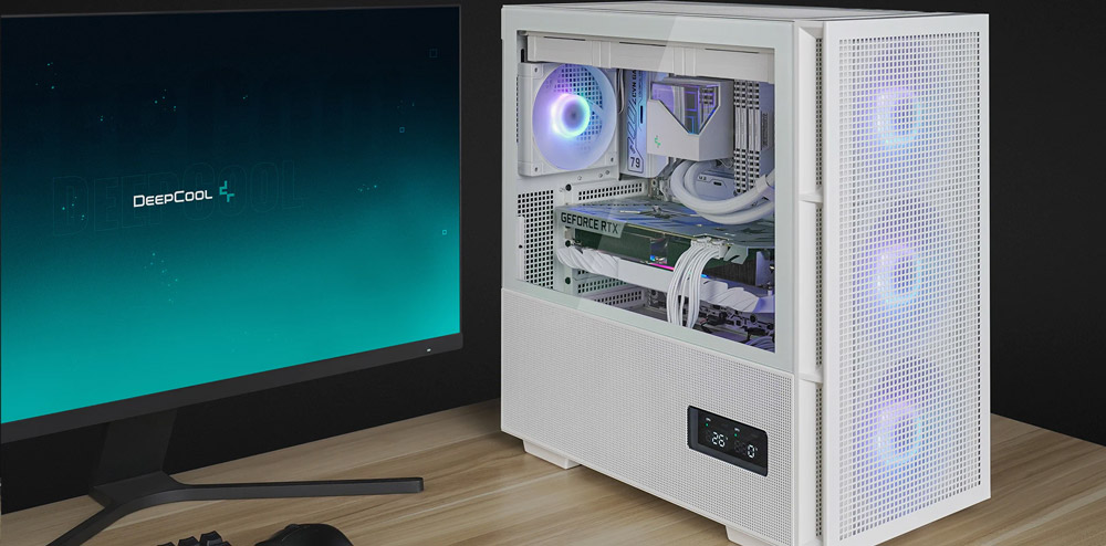 เคสคอมพิวเตอร์ Deepcool Computer Case E-ATX CH560 DIGITAL - White
