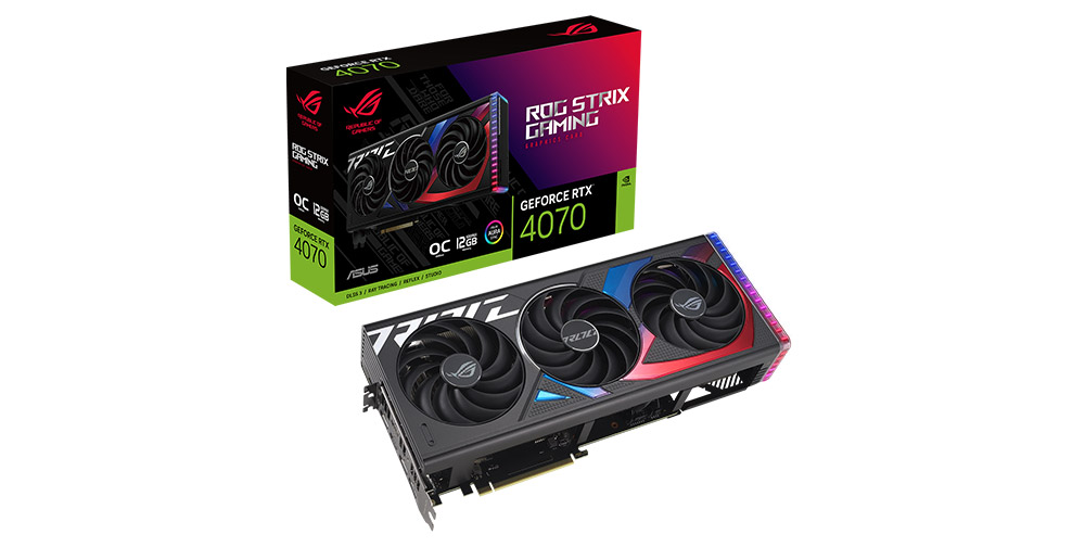 การ์ดจอ ASUS VGA ROG-STRIX-RTX4070-O12G-GAMING 12GB GDDR5X 192-bit