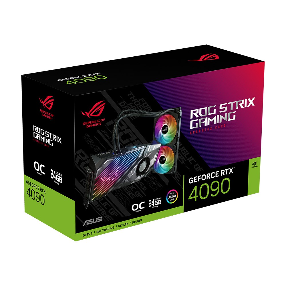 การ์ดจอ ASUS VGA ROG-STRIX-LC-RTX4090-O24G-GAMING 24GB GDDR6X 384-bit
