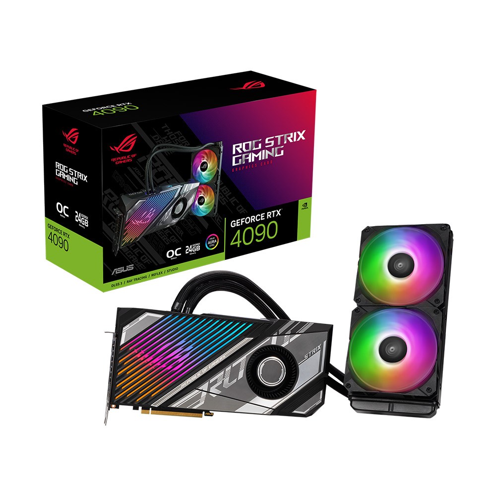 การ์ดจอ ASUS VGA ROG-STRIX-LC-RTX4090-O24G-GAMING 24GB GDDR6X 384-bit