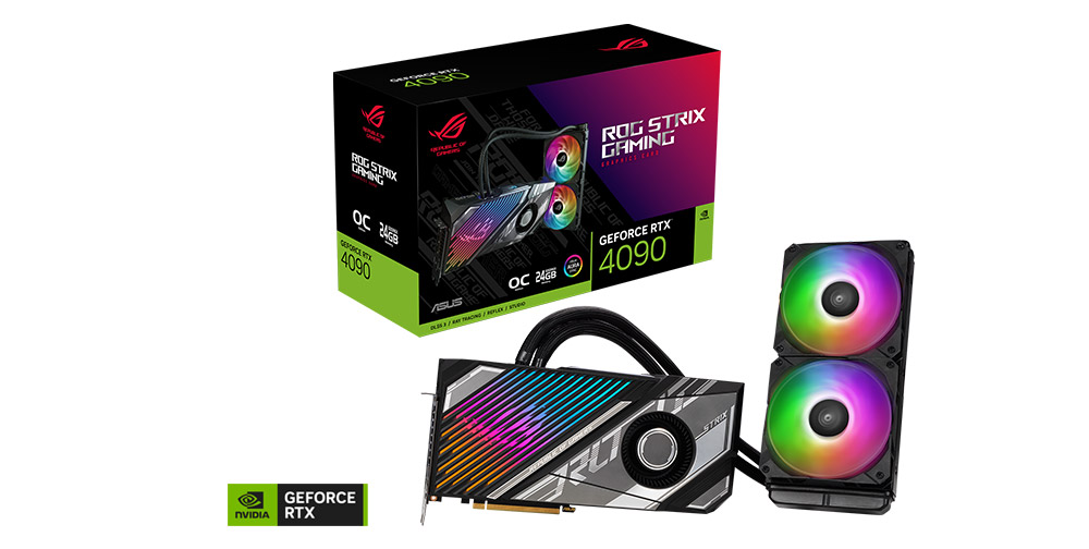 การ์ดจอ ASUS VGA ROG-STRIX-LC-RTX4090-O24G-GAMING 24GB GDDR6X 384-bit