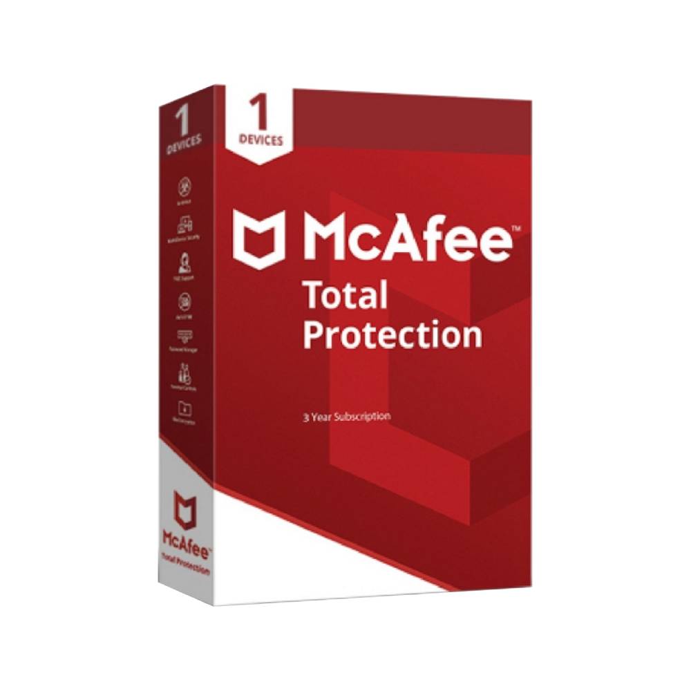 โปรแกรมแอนตี้ไวรัส McAfee Total Protection 1 Device 3 Years 2023