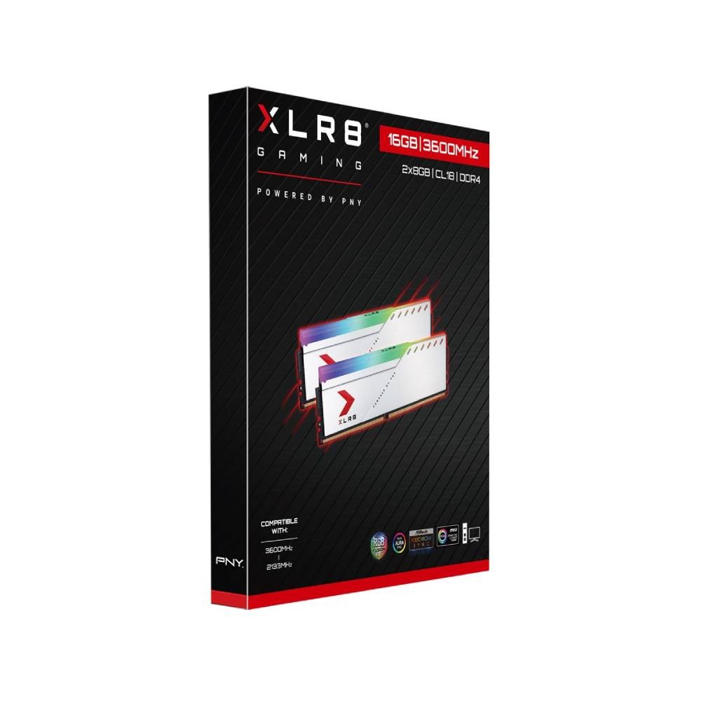 แรมพีซี PNY DDR4 16GB/3600MHz.CL18 (2x8GB) XLR8 Gaming EPIC-X RGB Silver