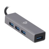 Blue Box Port Hub Type-C to USB-A 3.0 4 Ports - Silver Gray