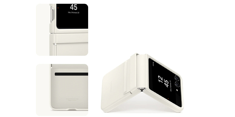 Samsung Case Flap ECO-Leather Case Flip5 Etoupe