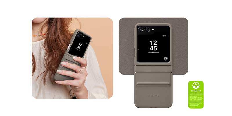 Samsung Case Flap ECO-Leather Case Flip5 Etoupe